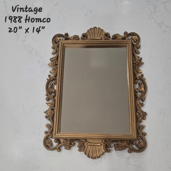 Homco | Wall Decor | Vtg 988 Homco Ornate Hollywood Regency Gold Tone ...